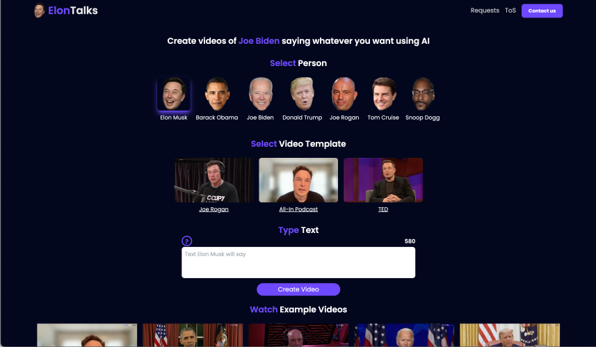 Barack Obama AI Voice & Video Generator | ElonTalks